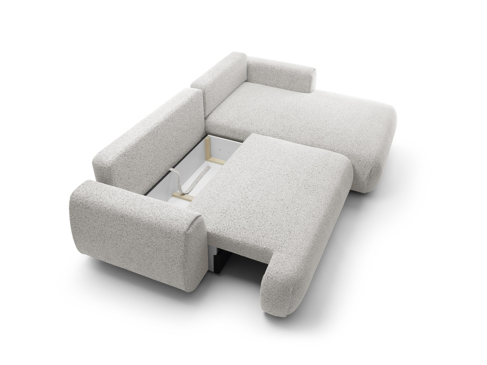 Narożnik VERNIO Puente 80 Jasno Szary Popiel w kształcie litery L z ...