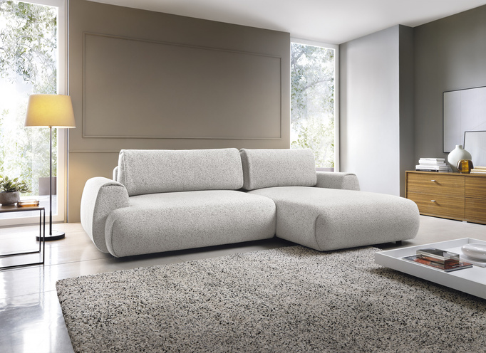 Narożnik VERNIO Puente 80 Jasno Szary Popiel w kształcie litery L z ...